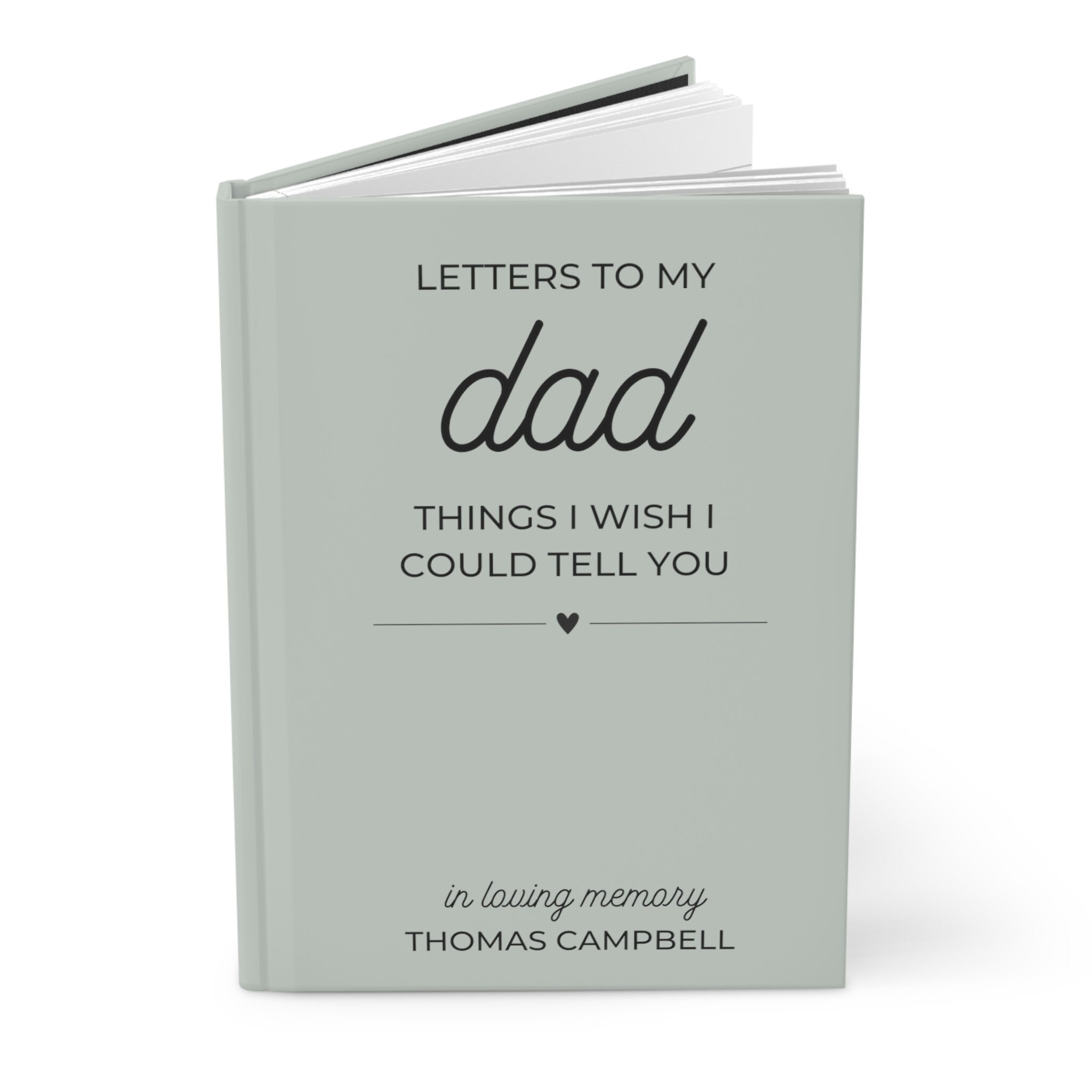 Letters to My Dad Personalized Journal, Loss of Father Memorial Gift ...