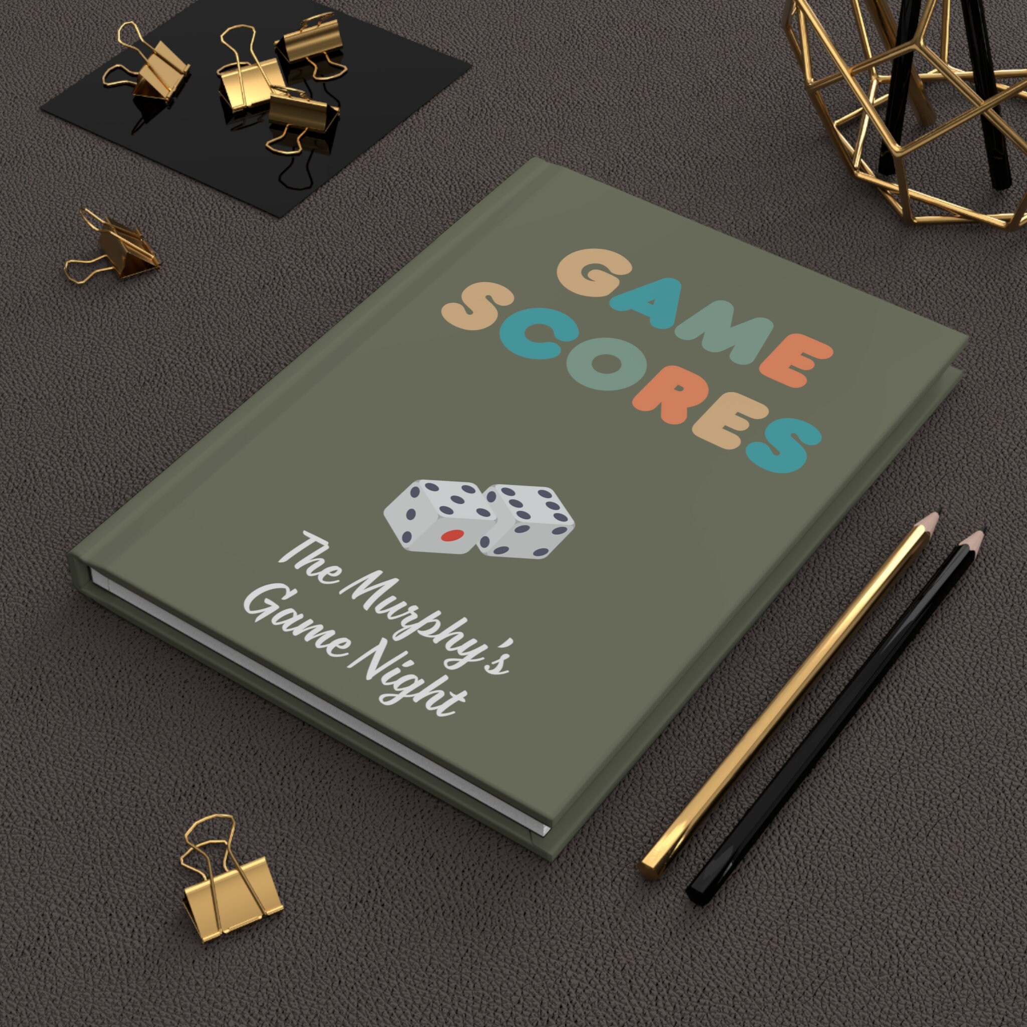 Personalized Family Game Night Score Book, Score Keeping Record Book ...