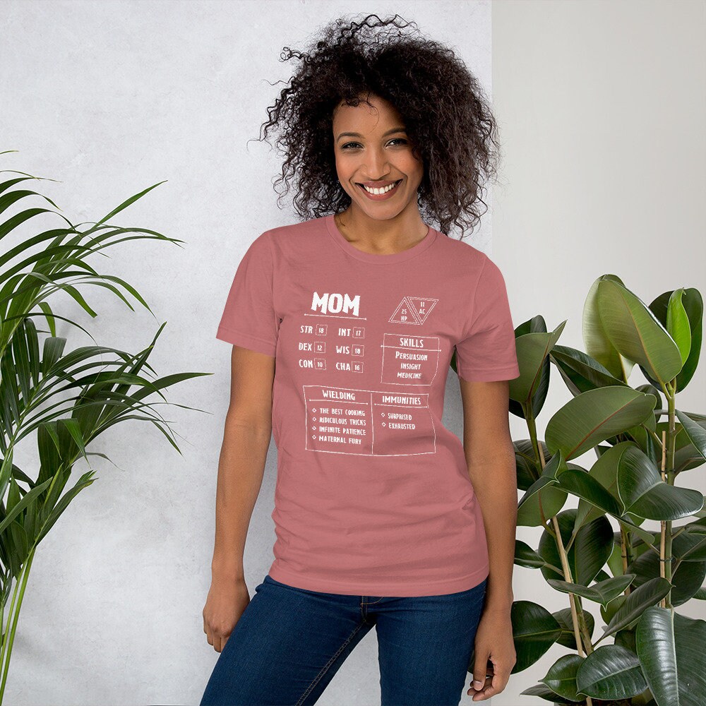 Mom Character Sheet Dnd Dungeon Mom Shirt Fun TTRPG D&D - Etsy