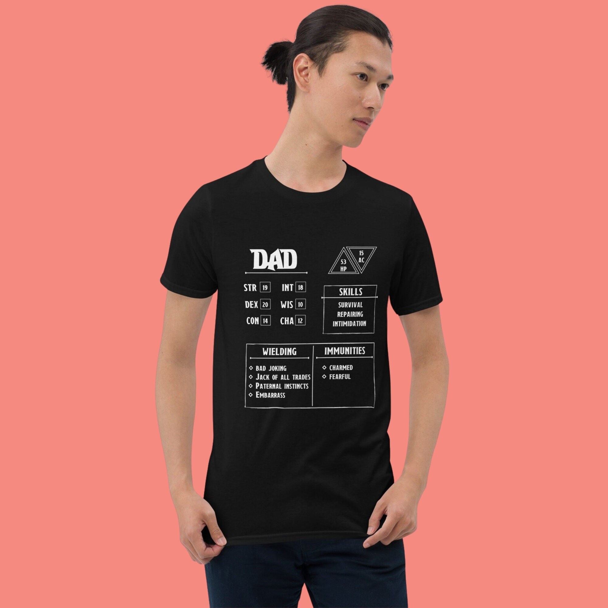 Dad Character Sheet Dungeons and Dragons Shirt DND Shirt - Etsy
