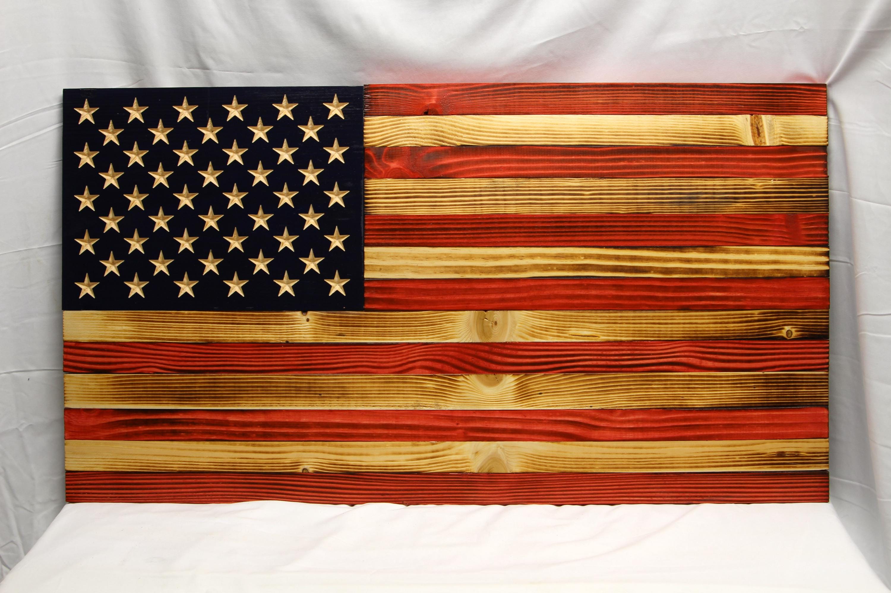 Handmade Rustic American Flag - Etsy