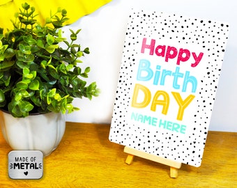 Metal Birthday Card | Etsy