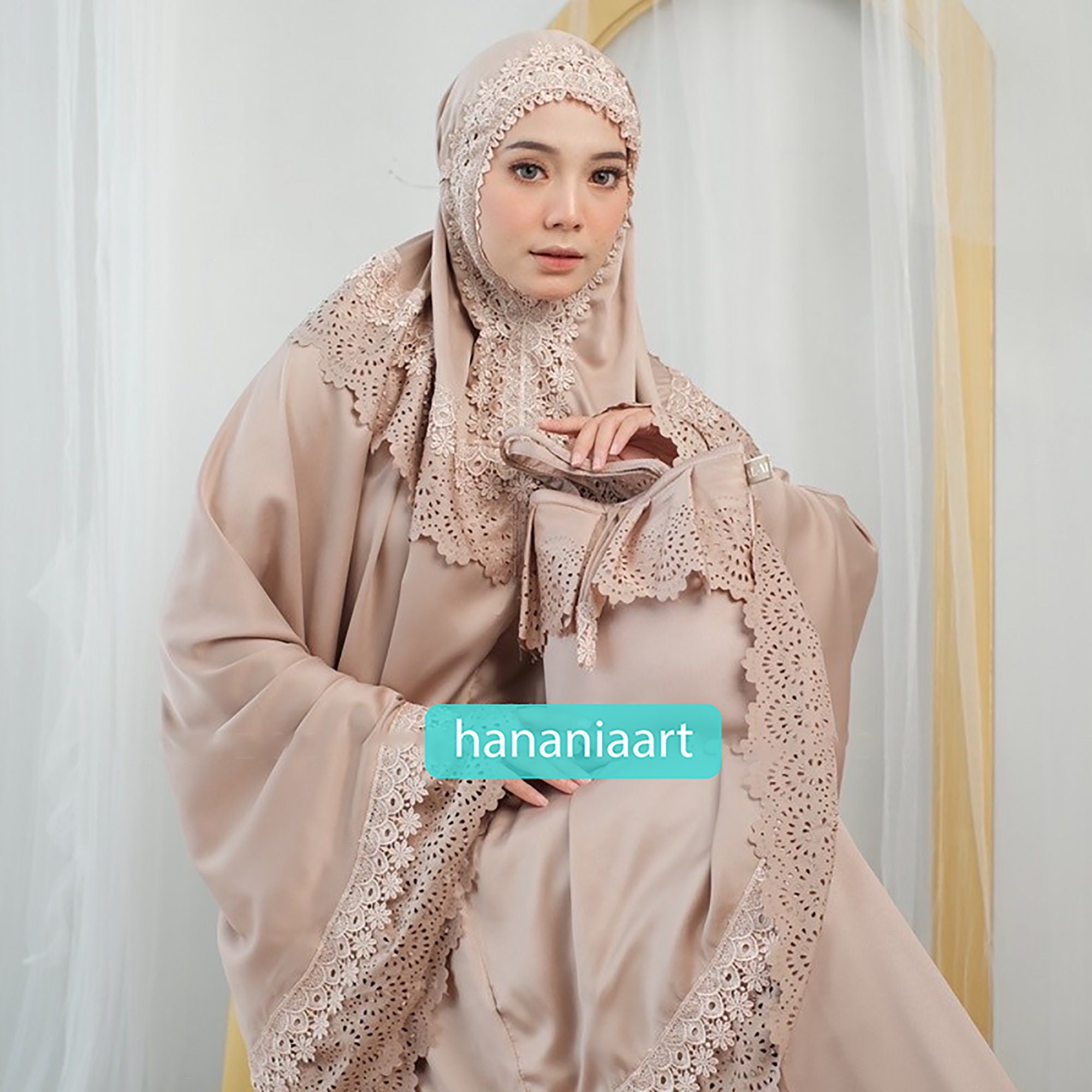 Abby's Al-meca Laser Cut Mukena Style With Our Adult Prayer Ensemble ...