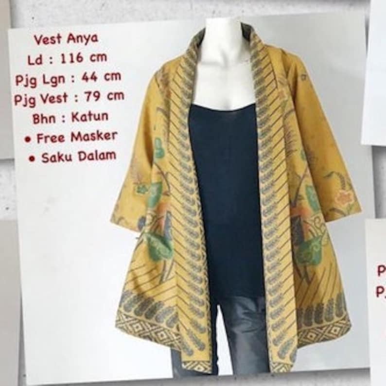 Anya Vest Batik Outer - Etsy