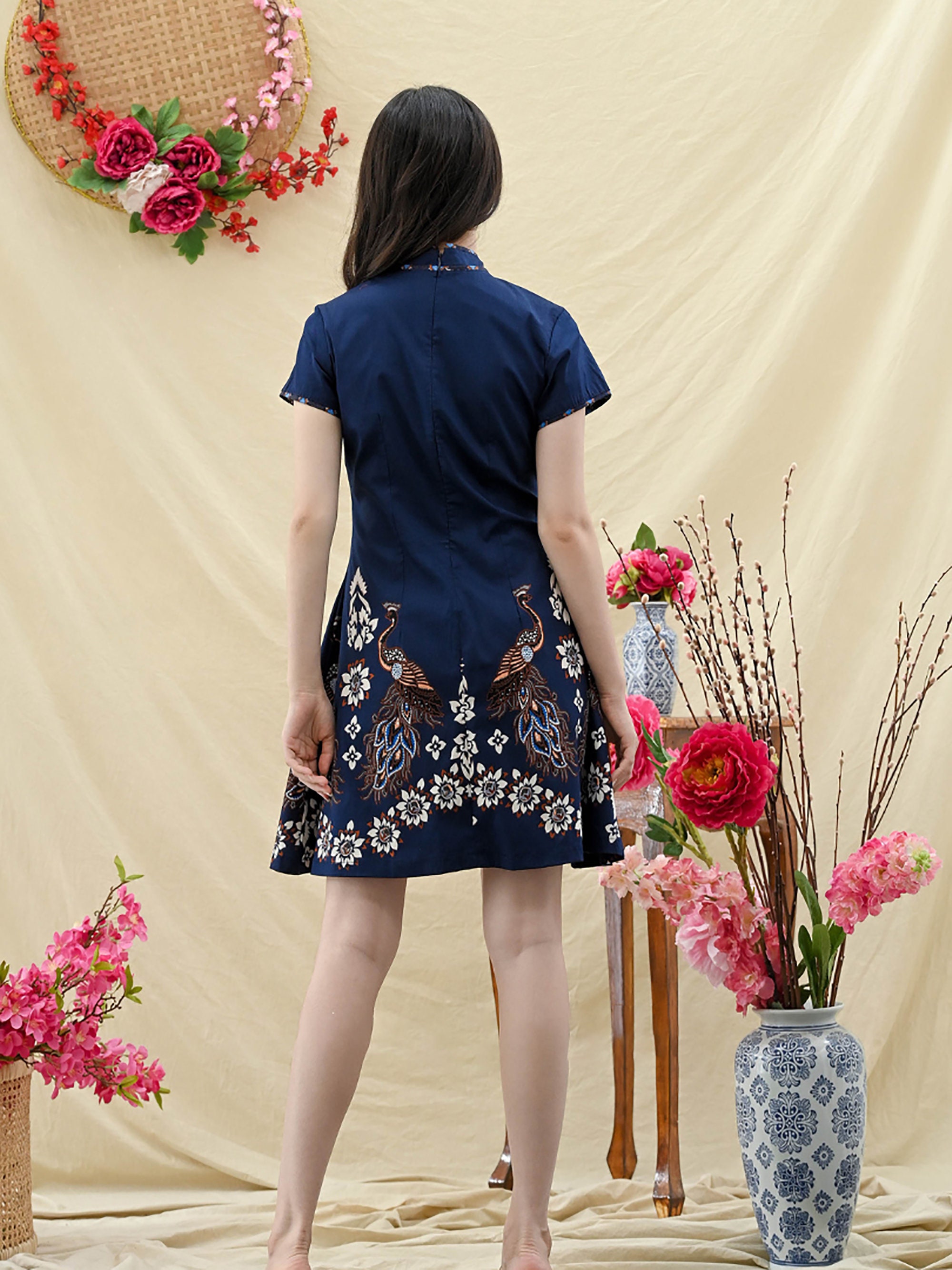 Cheongsam Batik Dress Nuansa Batik, Batik Dress, Batik, Boho Dress ...
