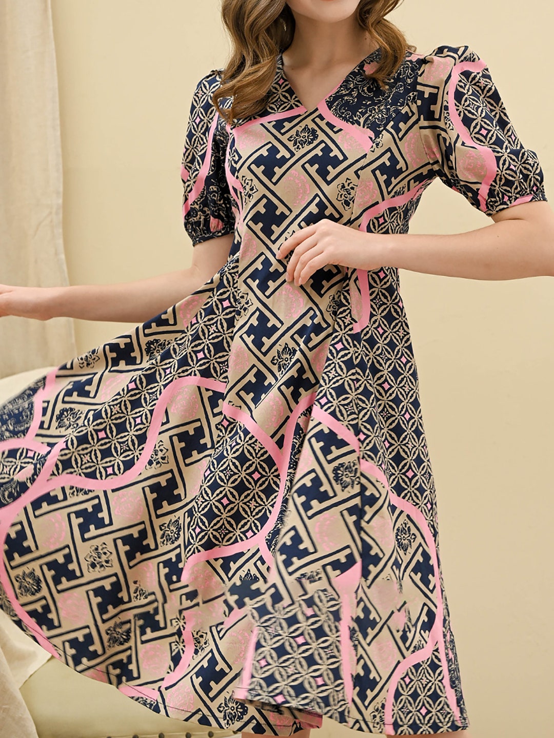 Traditional Indonesian Elegance Nuansa Batik Dress, Batik Dress, Batik ...