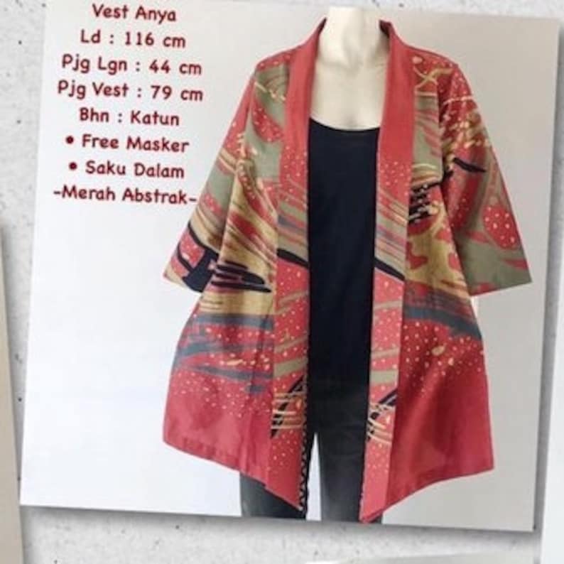 Anya Vest Batik Outer - Etsy