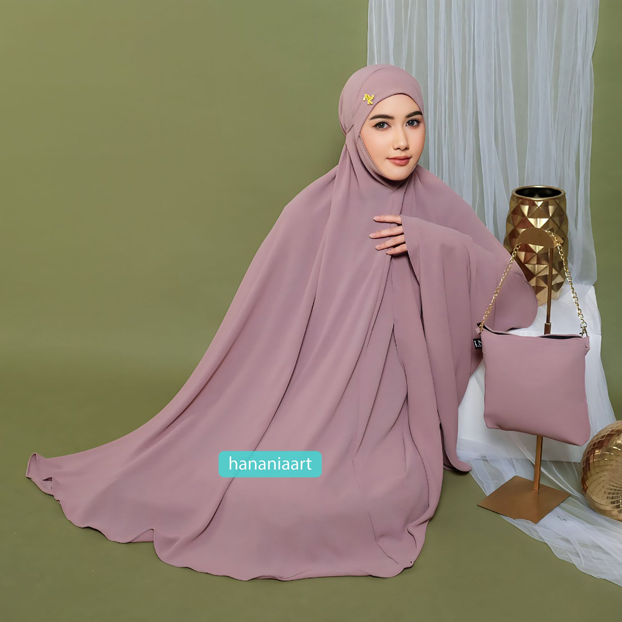 Maryam's Series Zain Mukena Premium Crinkle, Prayer Dress, Mukena ...