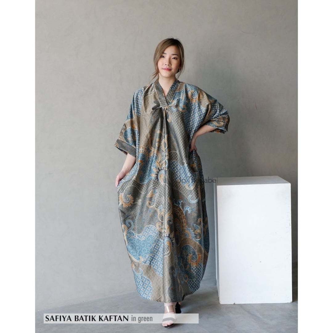 Safiya Batik Kaftan Jothelabel, Batik Dress, Batik, Boho Dress ...