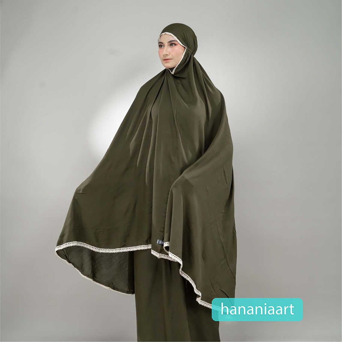 Elegance Tazbiya Lace Plain Series Prayer Set Mukena, Women Prayer Set ...