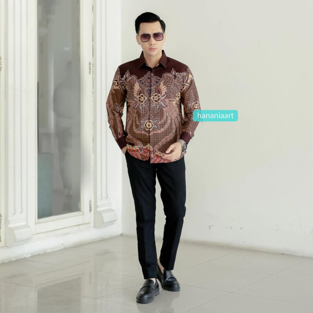 Wirotomo Pattern Premium Long-sleeve Batik Men's Shirt Collection of ...