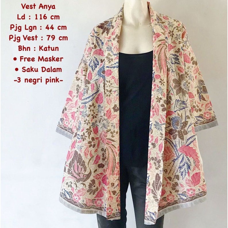 Anya Vest Batik Outer - Etsy