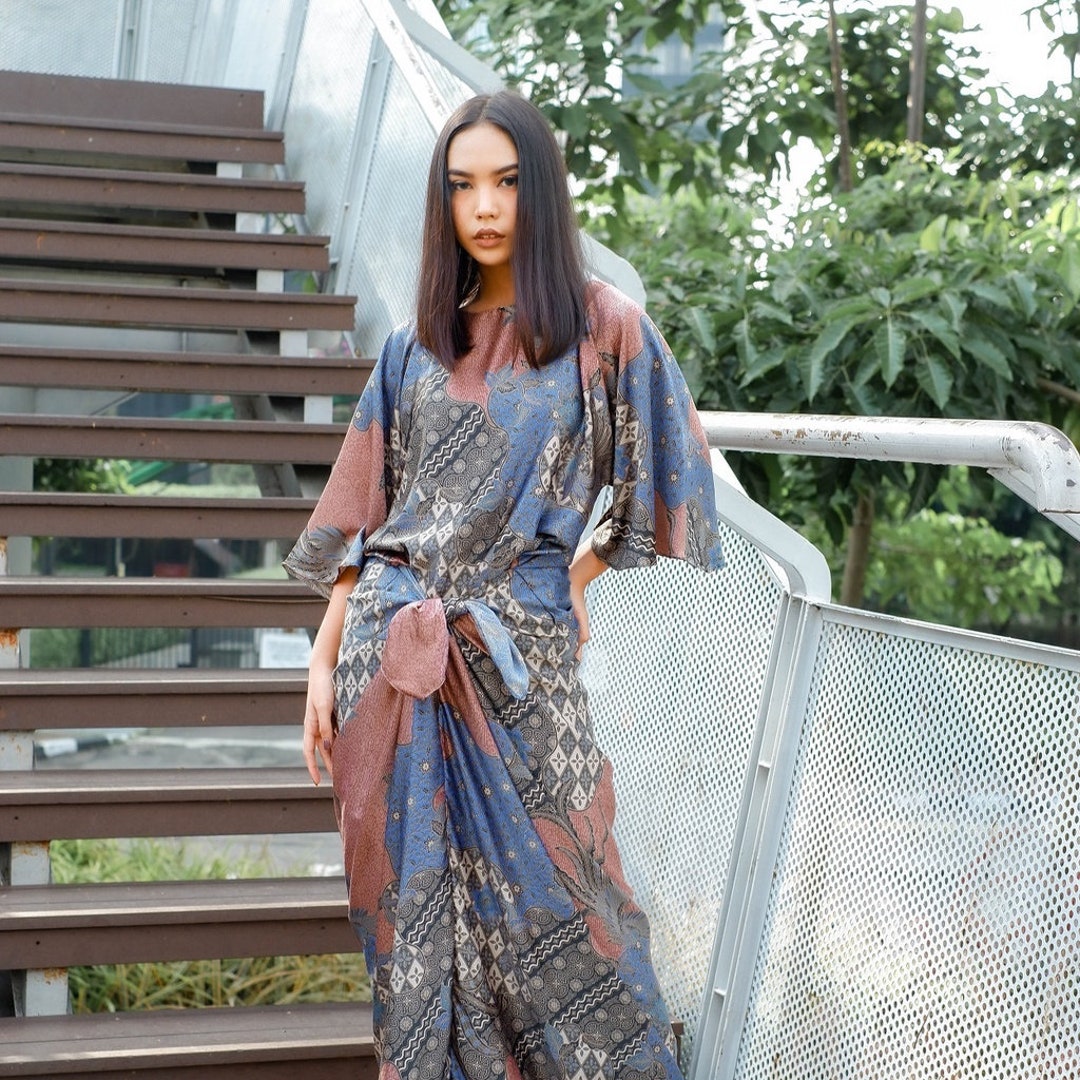 Nazyacollection Nazya Kaftan Ikat Batik 2 Ton Serie, Kaftan Kleid, Boho ...
