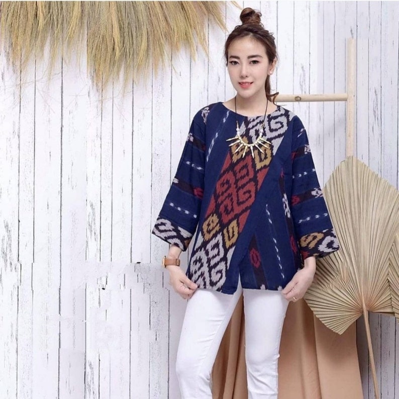 Women's Tops Ethnic Woven Blouse, Women Blouse, Readymade Blouse, Batik ...