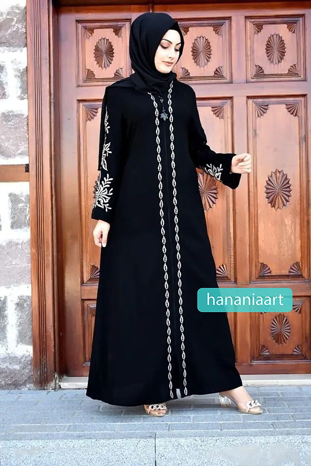Elegance Unveiled Nancy Embroidered Abaya, Caftan, Gamis, Islamic Dress ...
