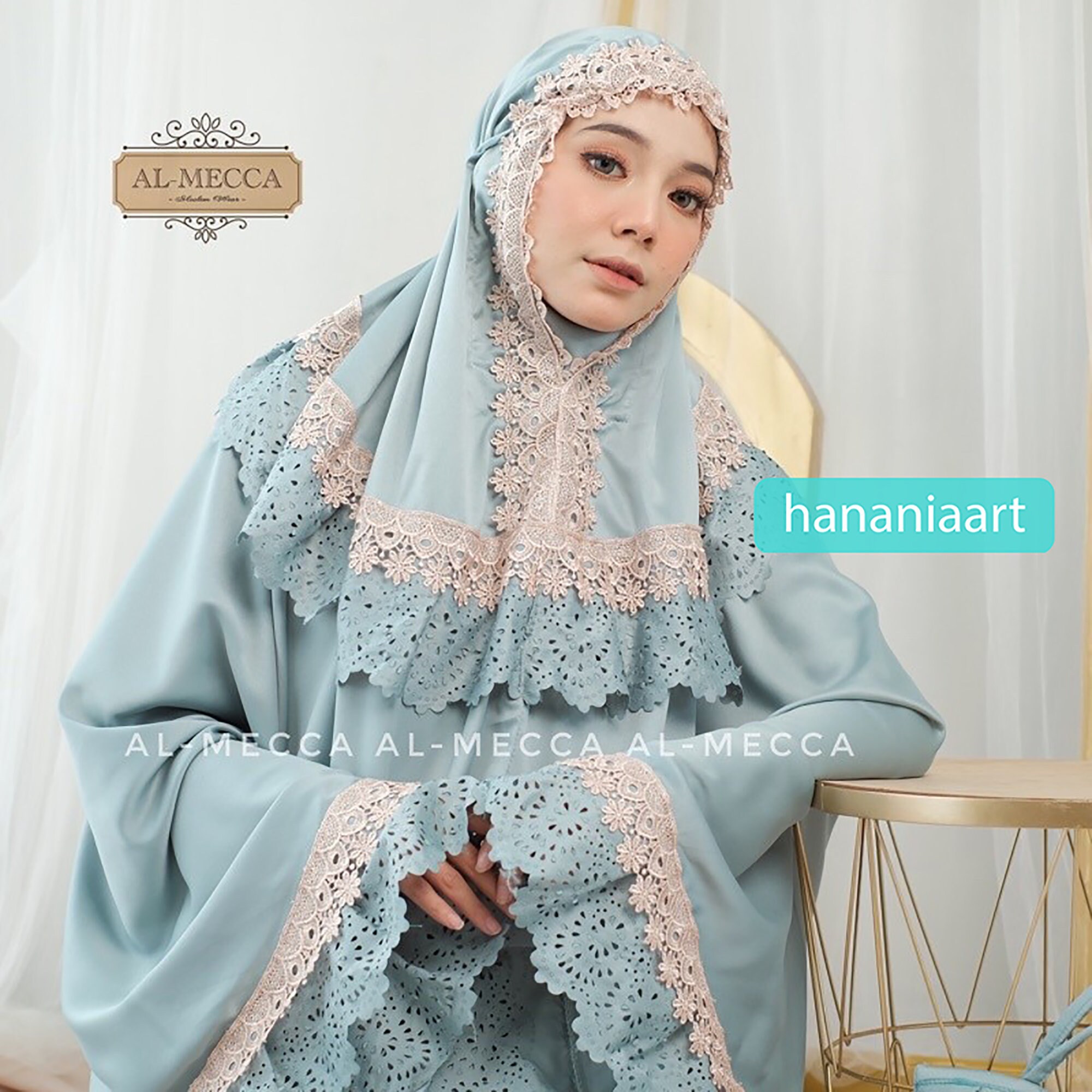 Abby's Al-meca Laser Cut Mukena Style With Our Adult Prayer Ensemble ...