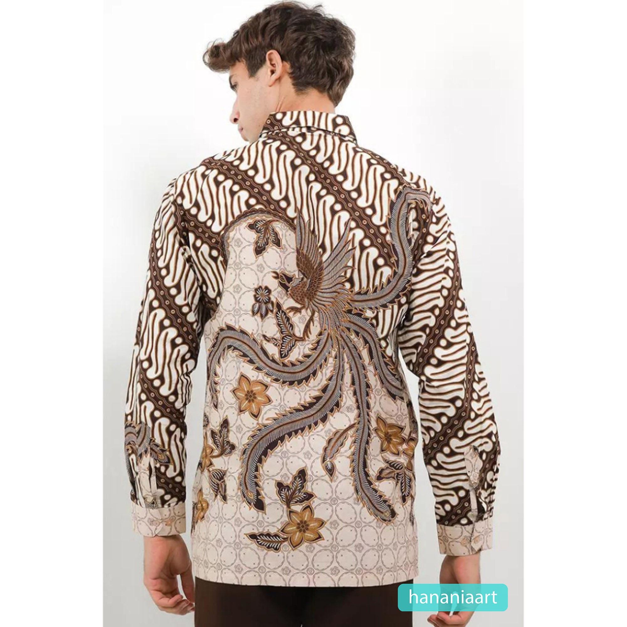 Timeless Elegance Krisna Batik Gavin Long-sleeve Shirt, Men Batik, Men ...