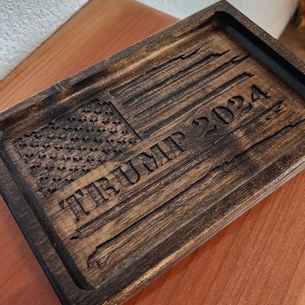 Trump Wooden Flag - Etsy