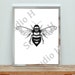 Fine Line Bee - Digital Download Print, Printable Art, Digital Listing ...