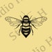 Fine Line Bee in HONEY Digital Download Print, Printable Art, Digital ...