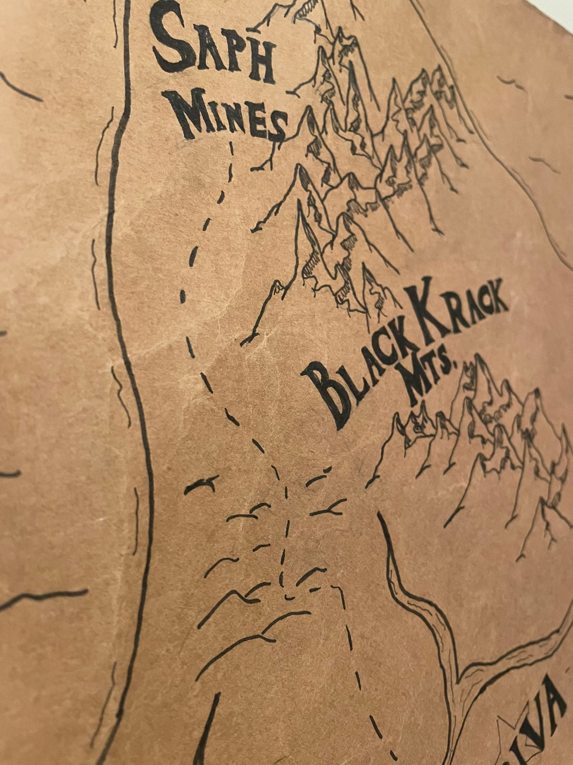 Custom Fantasy Map Original Hand Drawn Fantasy Map for Dungeons ...