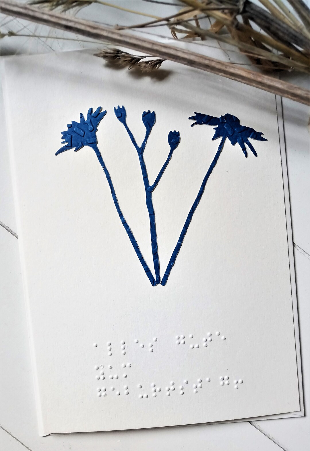 Braille Card Birthday Birthday Card Braille Dot Writing - Etsy