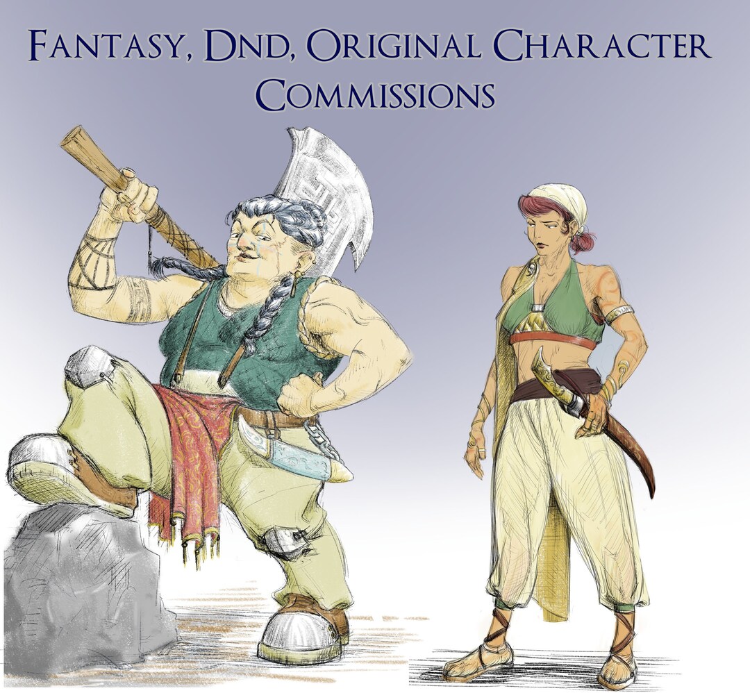 Dnd Character Commissions Original Characters Etsy 