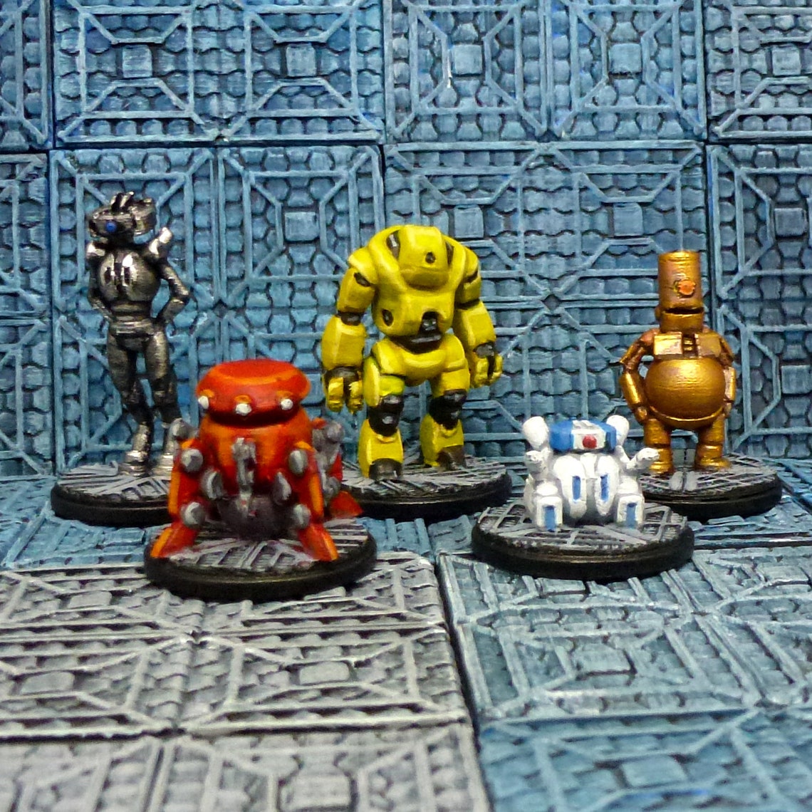 Sci-fi Civilian Robot Miniatures: 28mm/32mm, UNPAINTED Wargaming NPC ...