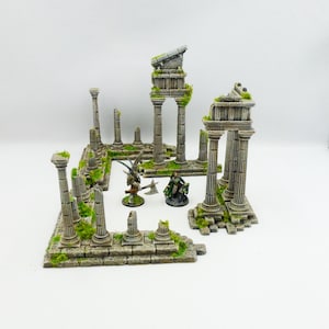 28-32mm Ruined Greek Parthenon UNPAINTED Scatter Terrain Set Fantasy ...