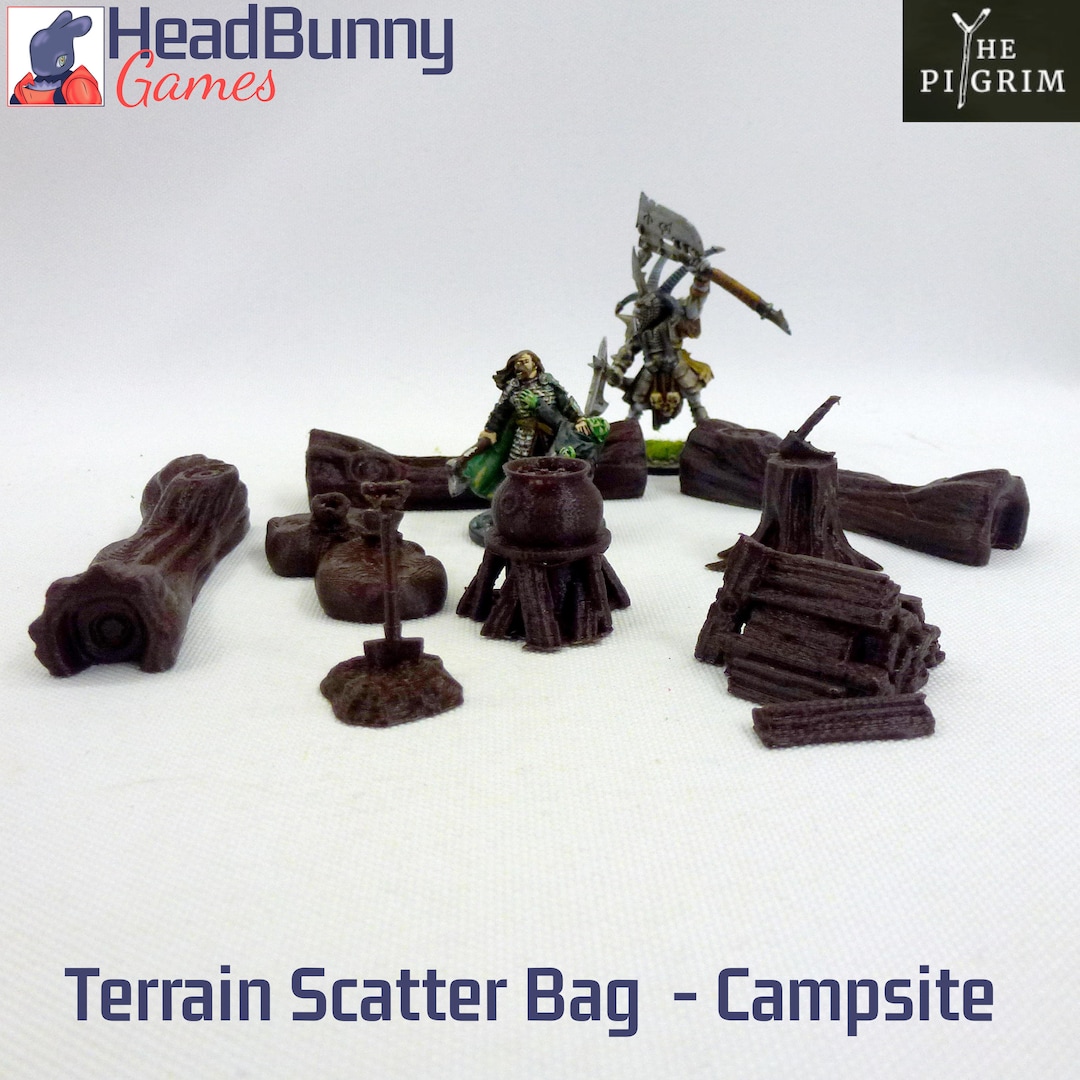 Terrain Scatter Bag - Woodland Campsite - 28mm 32mm Scatter Terrain ...