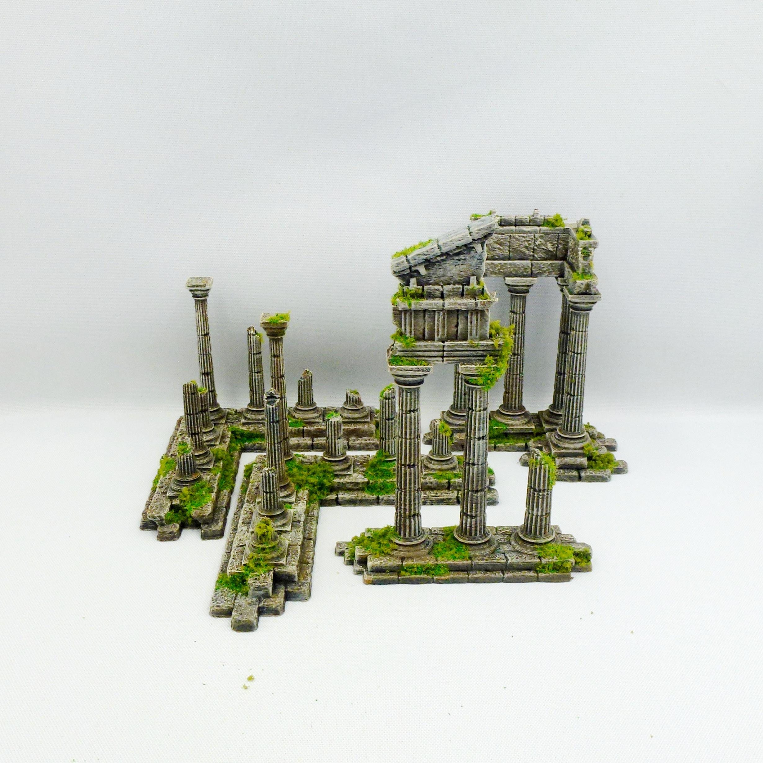 28-32mm Ruined Greek Parthenon UNPAINTED Scatter Terrain Set - Fantasy ...