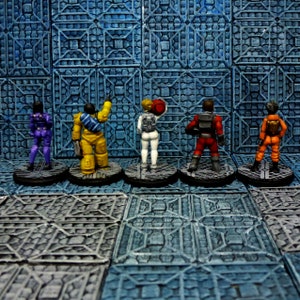 Sci-fi Civilian Miniatures: 28mm/32mm Unpainted Human Npcs - Set of 5 ...