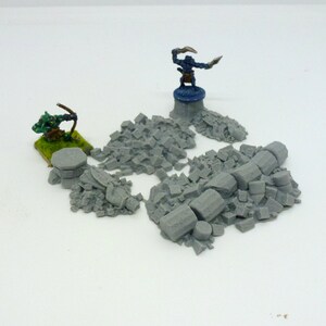 15mm Castle Ruins Terrain Set: UNPAINTED Tabletop Scenery - Etsy