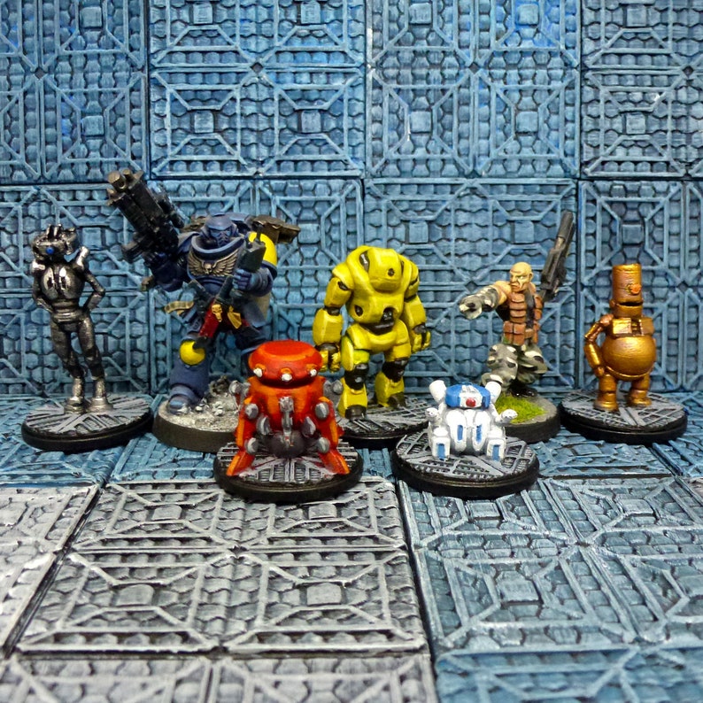 Sci-fi Civilian Robot Miniatures: 28mm/32mm, UNPAINTED Wargaming NPC ...