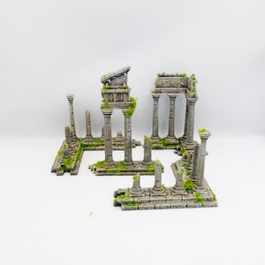 28-32mm Ruined Greek Parthenon UNPAINTED Scatter Terrain Set - Fantasy ...