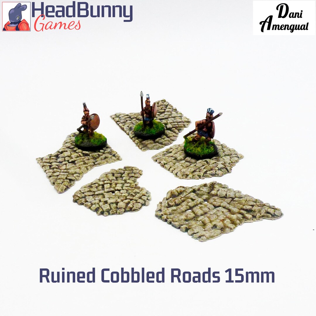 Ruined Cobblestone Roads UNPAINTED 15mm Scatter Terrain Set - Fantasy ...