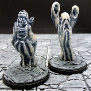 Spectre Ghost Miniatures: 28mm 32mm Unpainted Dnd Wraith Banshee Set - Etsy
