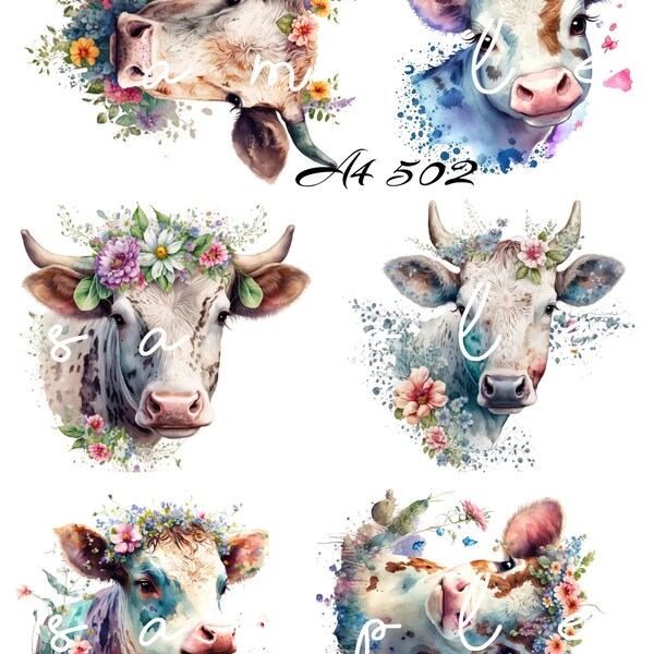 Rice Paper Decoupage Cow - Etsy