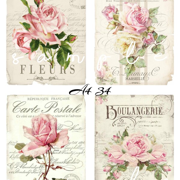 Floral Rice Paper Decoupage - Etsy