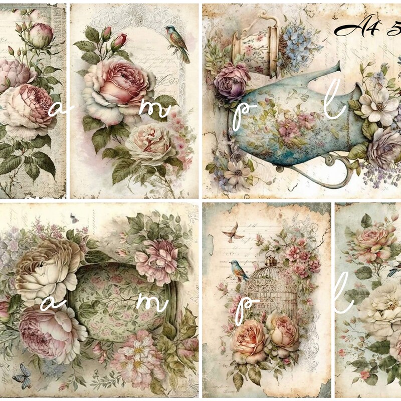 Vintage Decoupage - Etsy