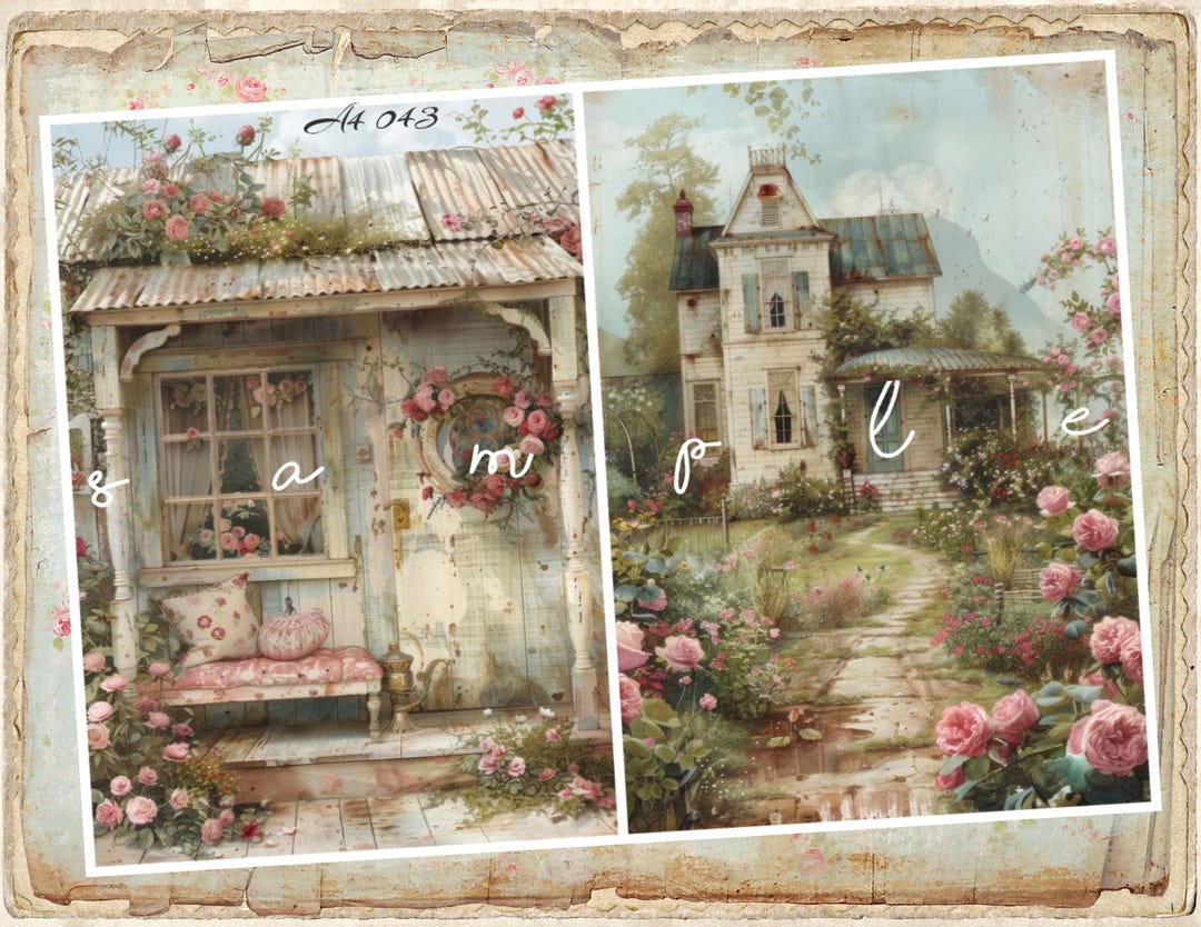 Shabby Chic Vintage Cottage Decoupage Rice Paper A4 Size - Etsy