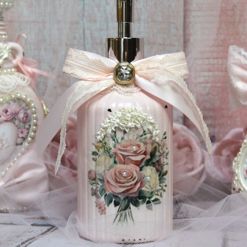 Pink Soap Dispenser - Etsy