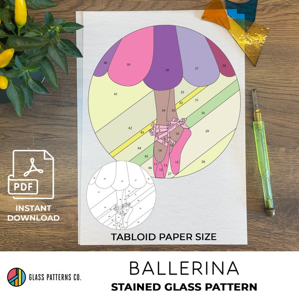 Ballerina Pattern Stained Glass - Etsy