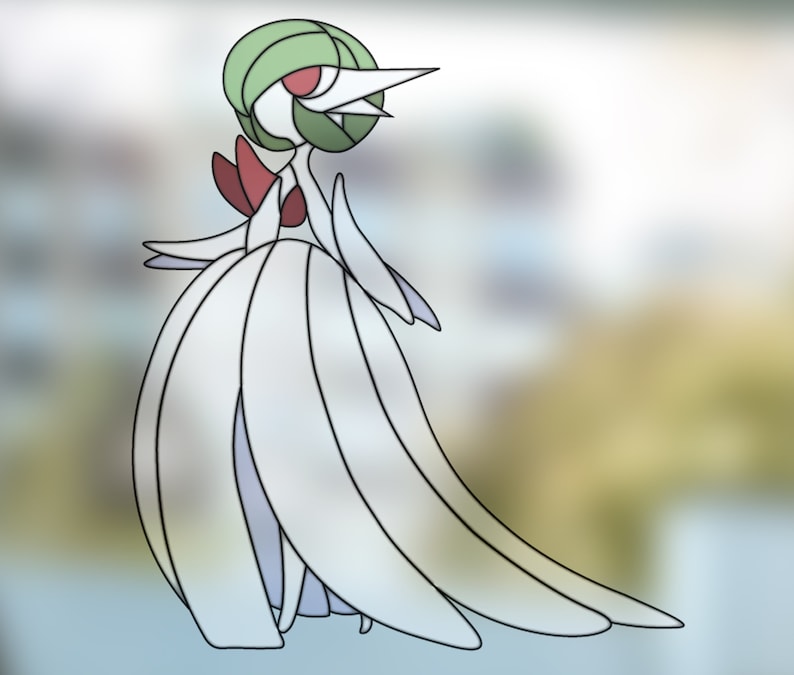 Gardevoir Pattern Stained Glass | DIGITAL DOWNLOAD | Pokemon | Beginner ...