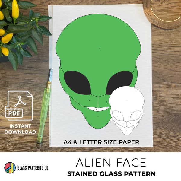Ufo Stained Glass Pattern Etsy