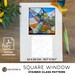 Square Geometric Pattern Stained Glass | Coffee Table Top | Window ...
