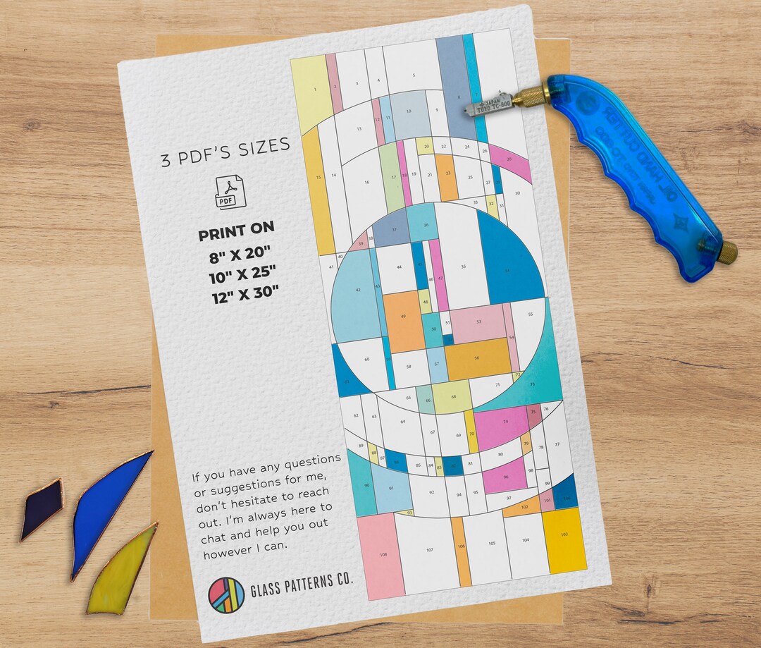 Modern Window Stained Glass Pattern | Instant Download | Geometric ...