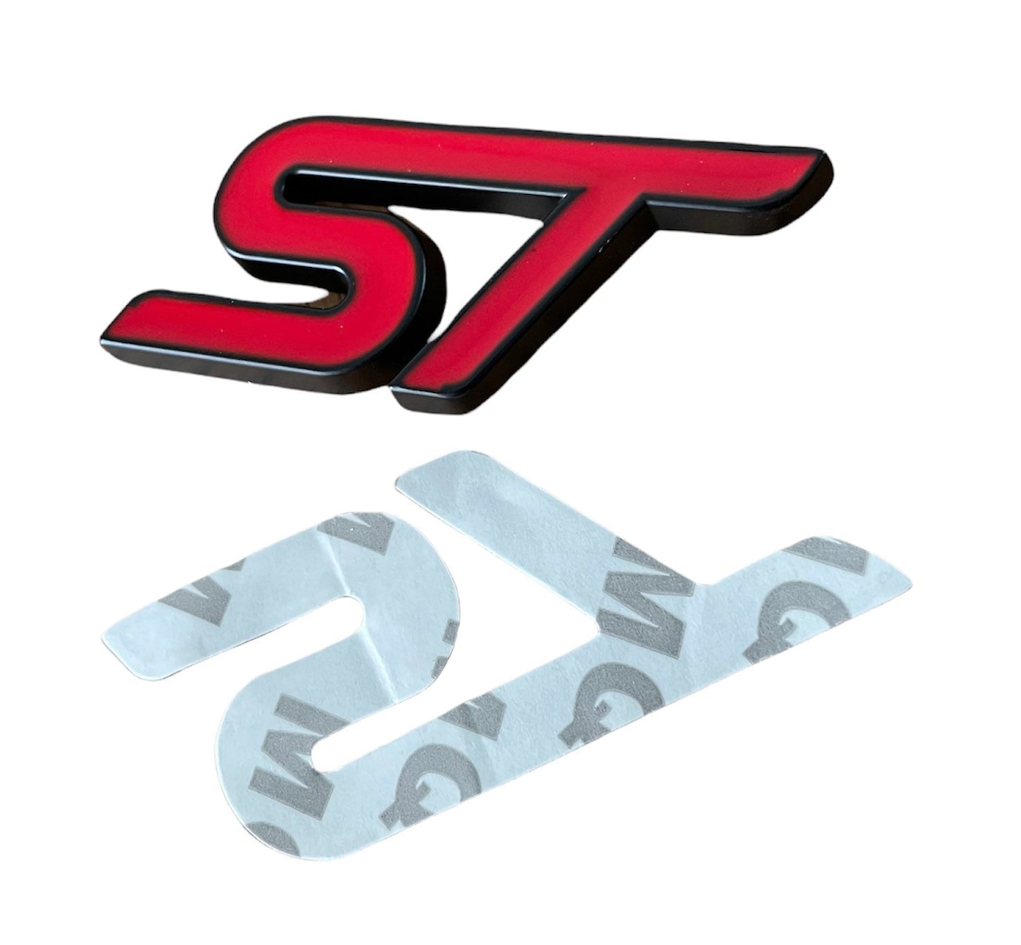 Red & Black Ford ST Metal Rear Car Badge for Focus Kuga Puma Fiesta ...