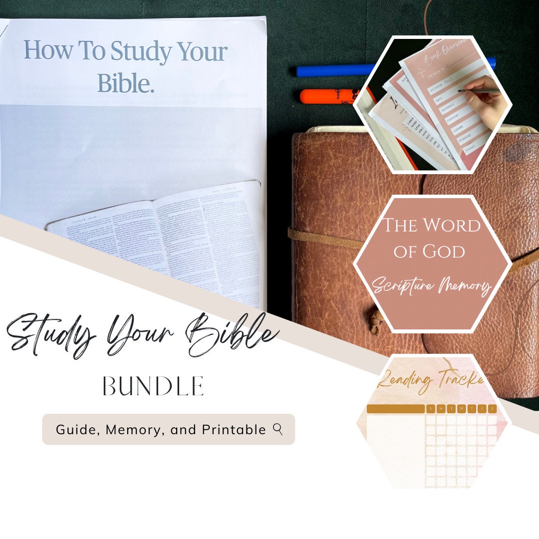 Bible Study Bundle: Memory Cards, Study Guide, and Inductive Study ...