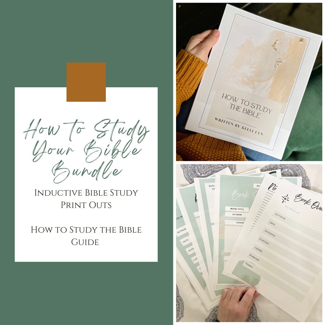 Inductive Bible Study Guide/how to Study the Bible/bible Study Method ...